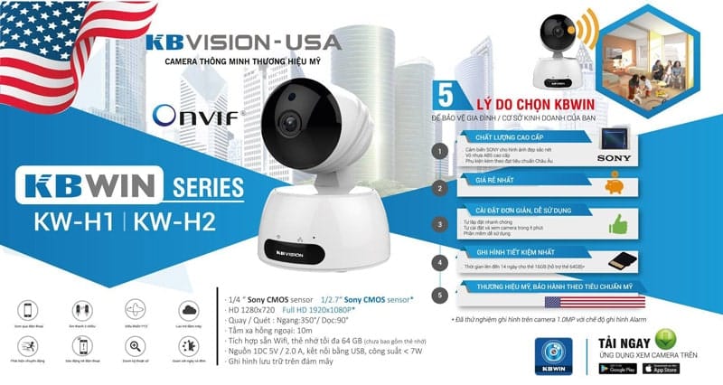 Hướng dẫn CÀI ĐẶT CAMERA Kbvision KW-H1 và KW-H2 [A-Z]