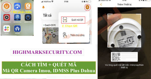 Cách Lấy Mã QR Camera Imou, IDMSS Plus Dahua