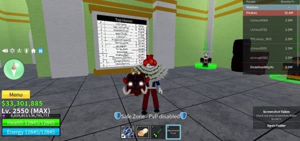 Ảnh Acc Blox Fruit VIP, Nick Roblox Lv 2600, 2550 Giàu